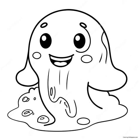 Cute Bloop Character Coloring Page 32514 25712