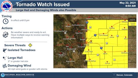 Nws Boulder On Twitter Tornado Watch Issued Until 8 Pm Forecast
