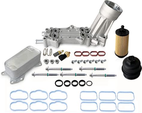 Whyql Aluminum Engine Oil Cooler And Oil Filter Housing Compatible With 2011 2021 Chrysler 200