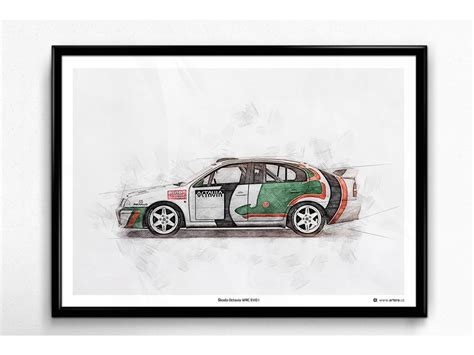 Škoda Octavia Wrc Evo 1 Plakát Obraz Na Zeď Arterocz