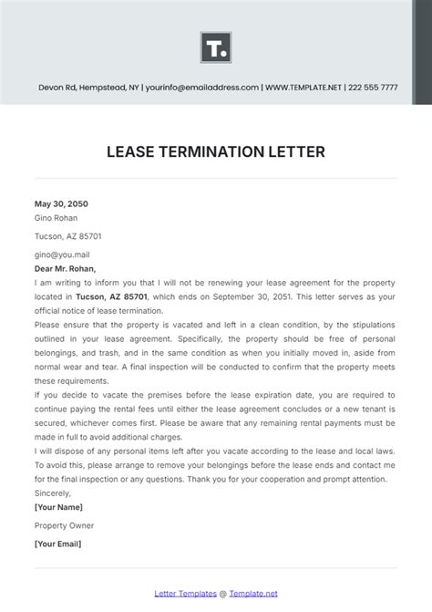 Free Termination Letter Templates Editable And Printable