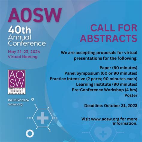 Aosw On Linkedin Aosw2024 Oncologysocialwork Osw Callforproposals