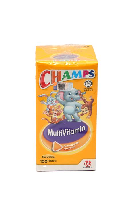Champs Multivitamin Chewable Tab Pineapple 100s Lifeplus