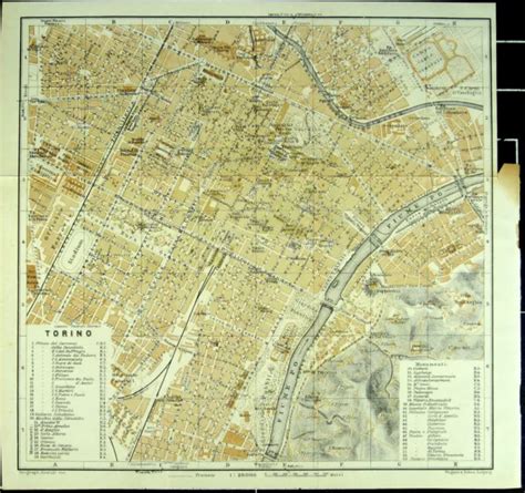 Torinotorino Antica Mappa Della Città Vecchia Datata 1931 Eur 1500