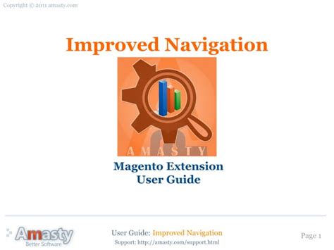 improved navigation magento extension by amasty user guide ppt