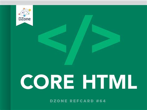 Core Html Dzone Refcards