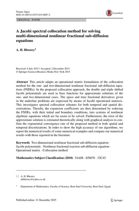 pdf a jacobi spectral collocation method for solving multi