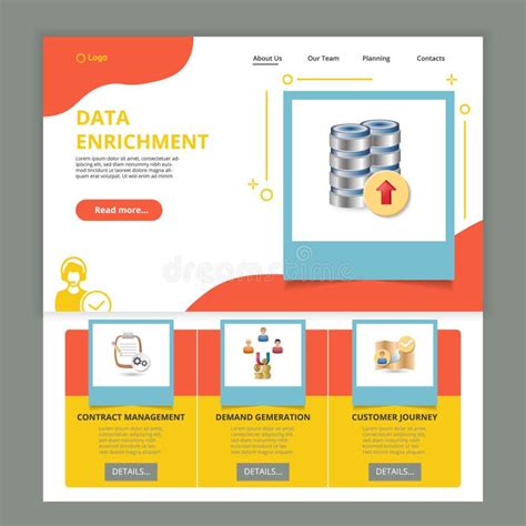 Modelo De Site Da Página Inicial única De Enriquecimento De Dados