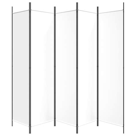 Parawan 5 panelowy VidaXL 250x200 cm biały 350186 Cena Opinie