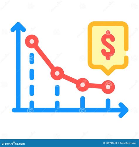 Falling Arrow Infographic Color Icon Vector Illustration Stock Vector Illustration Of Growth
