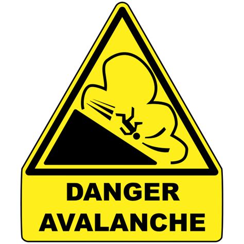 Avalanche Warning Sign Free Svg