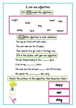 Adjectives By Fay Schwab TPT