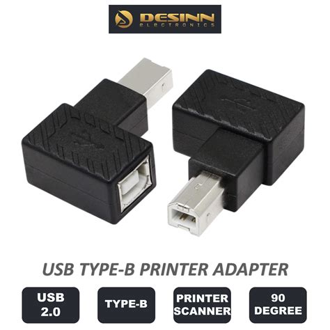 Usb 20 Type B Printer Adapter 90 Degree Male To Female For Scanner