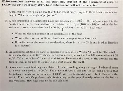 solved a projectile is fired in such a way that its