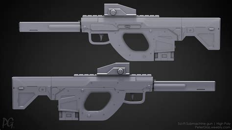 Futuristic Submachine Gun