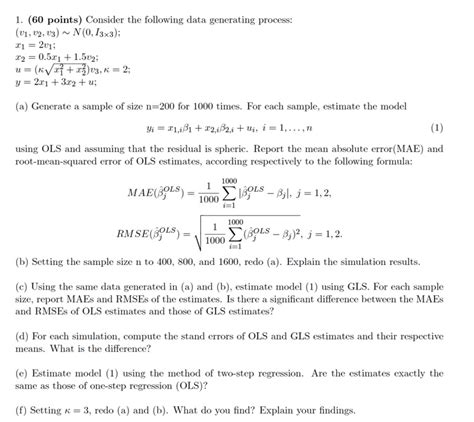 Points Consider The Following Data Generating Chegg