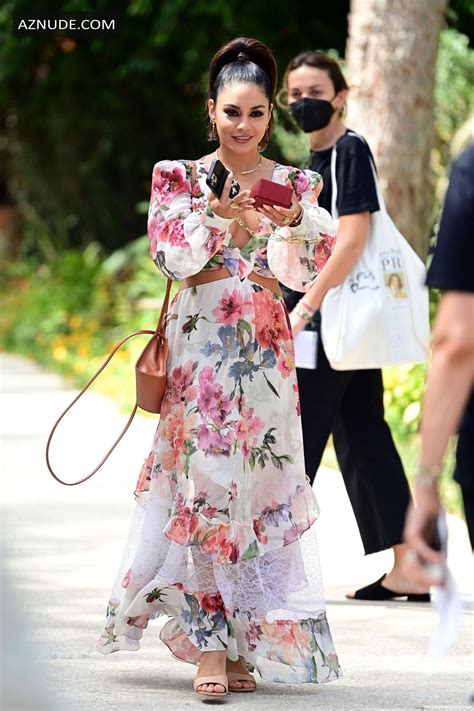 Vanessa Hudgens Sexy Poses Braless In A Summer Dress At The Filming Of