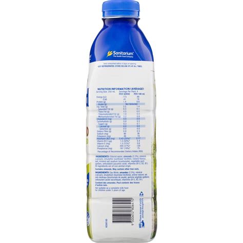Sanitarium So Good Chilled Unsweetened Almond Milk 1l Woolworths
