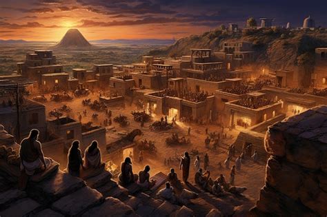 Premium Ai Image Mohenjodaro At Dusk Digital Glimpse Into Ancient