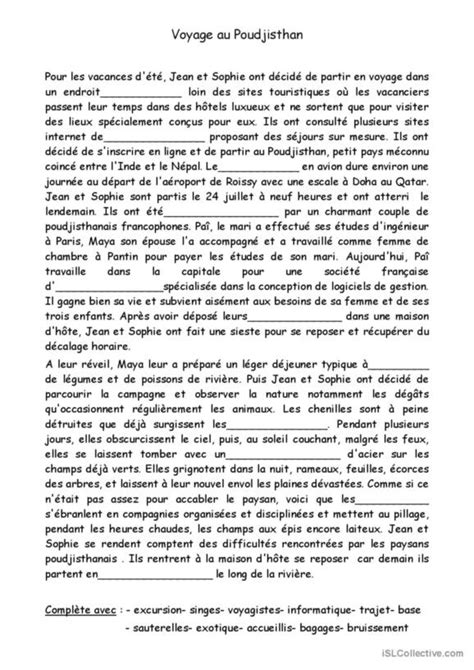 Voyage Français FLE fiches pedagogiques pdf doc