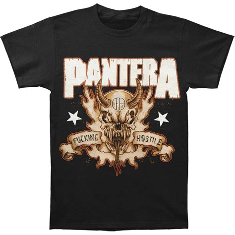 Pantera Hostile Skull T Shirt Freeship