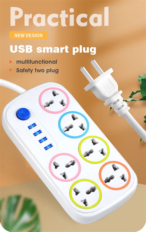 Zeus® Power Universal Socket Extension Moveable Multi Function Socket W Usb Socket Extension