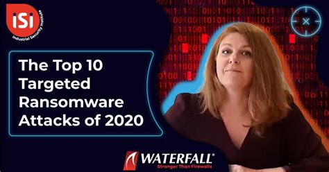 Top 10 Targeted Ransomware Attacks Of 2020 The Industrial Security Institute Waterfall