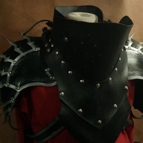 Leather Gorget Etsy
