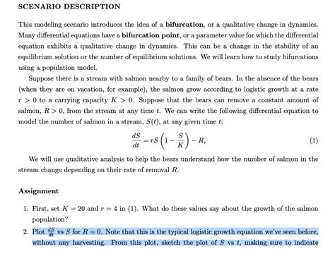 Solved Stability Of The Equilibrium Solutions Discuss All