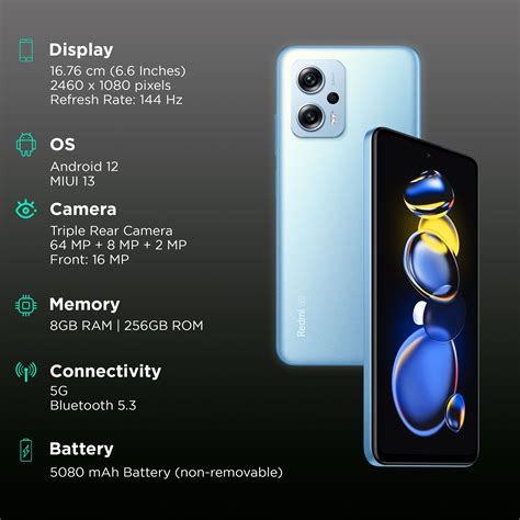 Buy Redmi K50i 5G 8GB RAM 256GB Phantom Blue Online Croma