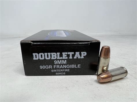 Doubletap 9mm Luger Ammunition 9mmfrg 90 Grain Frangible Sinterfire