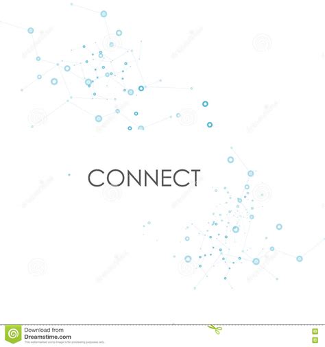 Abstract Connect Background With Dots And Lines Molecule Structure