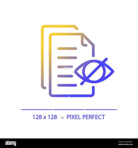 2d Confidential Document Thin Linear Gradient Icon Stock Vector Image And Art Alamy