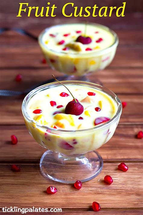 Fruit Custard Recipe Mixed Fruit Custard Tickling Palates