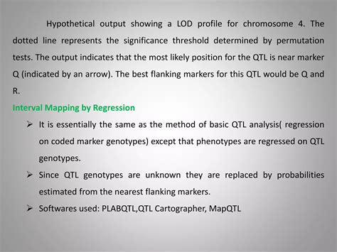 Qtl Mapping And Analysis Pptx Genetics Science