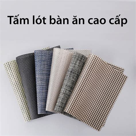 Miếng Lót Bàn ăn Tấm Lót Bàn Chống Trượt Chất Liệu Pvc Hoạ Tiết Thoi