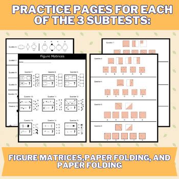 CoGAT Test Nonverbal Practice Test Levels 9 10 3rd 4th Grade Gifted Practice