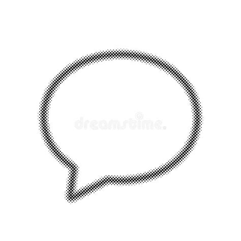 Speech Bubble Text Comic Balloon Talk Box Pop Art Style Halftone Cartoon Frame Dialog Cloud