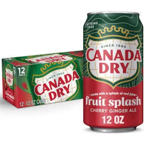 Canada Dry Fruit Splash Soda 12pk 12 Fl Oz Cans Echo Sales Canada