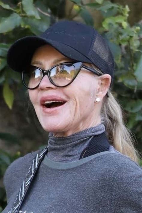 Melanie Griffith Doesnt Try To Hide Recent Face Scar As Her Achromatic Look And Slim Figure