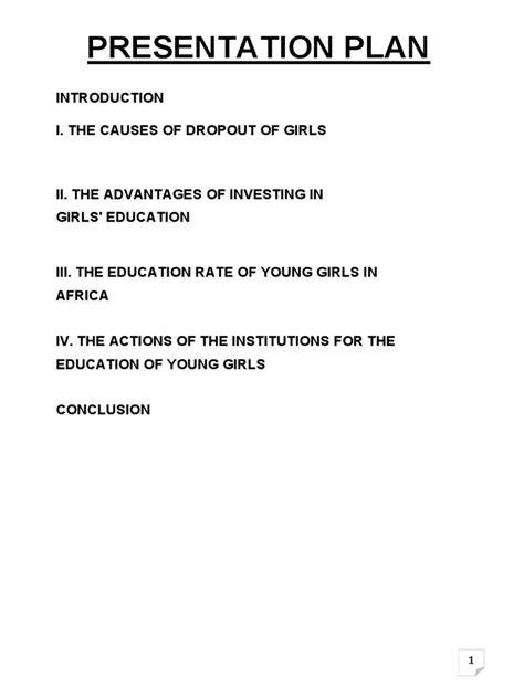 Expose Sur La Scolarisation De La Jeune Fille Pdf Female Education