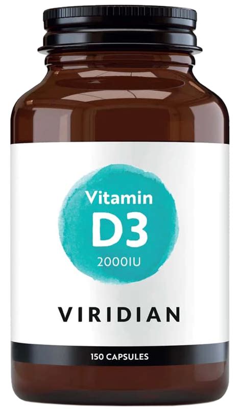 VIRIDIAN Vitamin D3 2000iu Vegan kapsulas 150 gab Piegāde visā