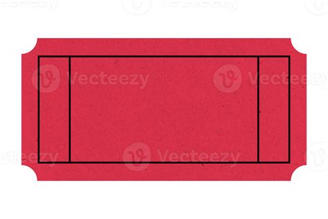 Red Ticket Isolated With Paper Texture For Mockups 20949899 Png