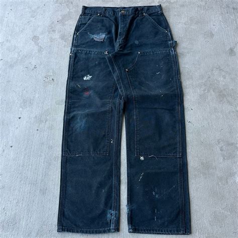 Carhartt × Vintage Vintage Y2k Carhartt Black Double Knee Work