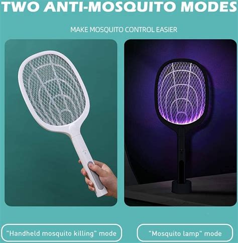 Bug Zapper USB Rechargeable Mosquito Killer Racket 3000 Volt Indoor Outdoor Electric Fly