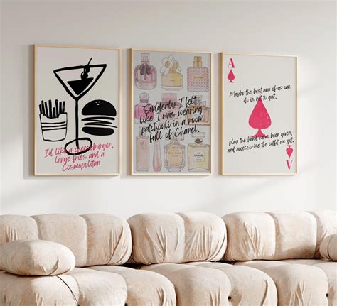 4 Sex And The City Quote Poster Satc Pink Wall Art Trendy Girly Poster Fashion Dormroom Decor