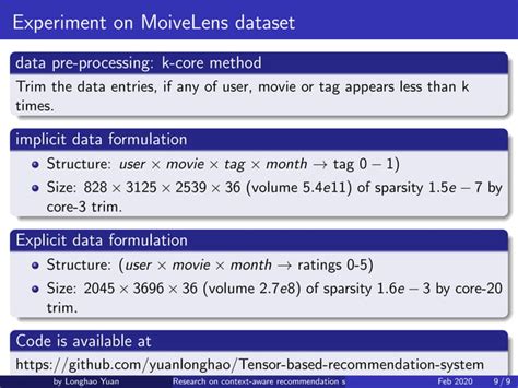 Tensor Based Recommendation System Ppt