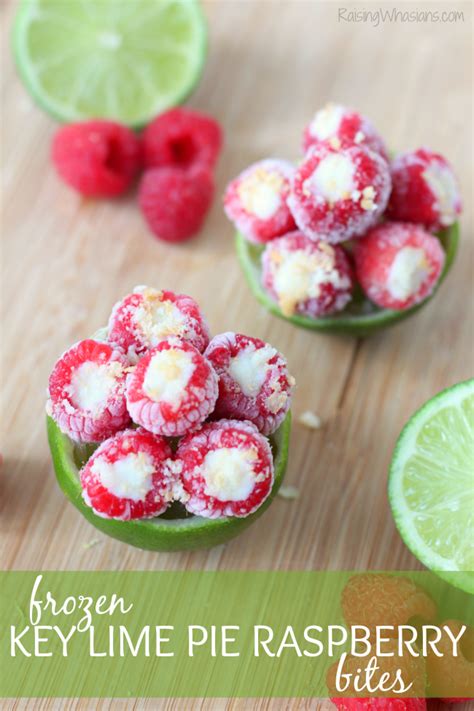Frozen Key Lime Pie Raspberry Bites Raising Whasians
