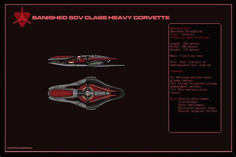 Banished Sdv Class Heavy Corvette By Lunaraurizen On Deviantart