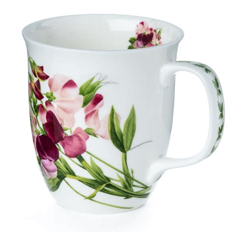 Botanical Flowers Pink Sweet Pea Java Mug New For 2024 Mcintosh Mugs